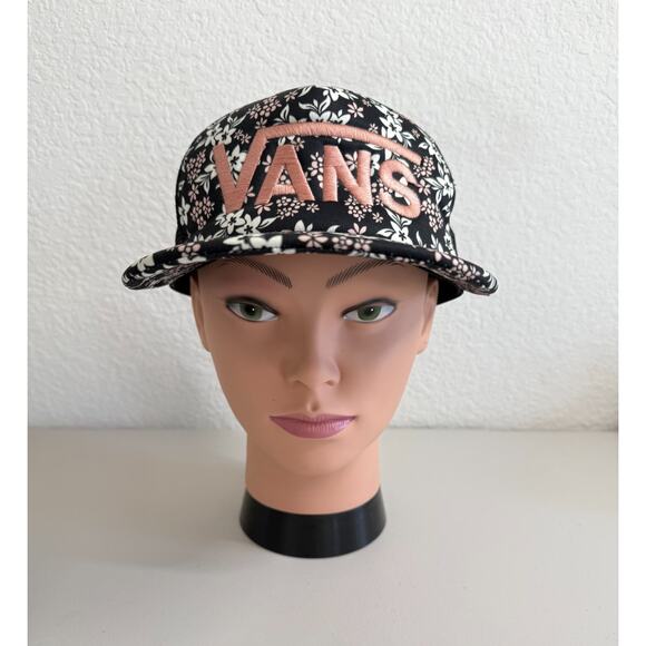 Vans | Accessories | Vans Trucker Snapback Hat Cap Floral Embroidered ...